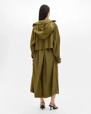 Another Tomorrow Recycled Nylon Trench