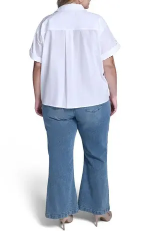Karl Lagerfeld Paris Floral Placement Button-up Shirt