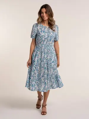 BRAKEBURN Nicoli Midi Dress - Blue