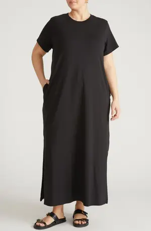 Universal Standard Halie Maxi T-shirt Dress - Black