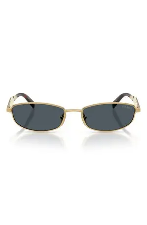 Prada 55mm Oval Sunglasses - Gold/dark Grey