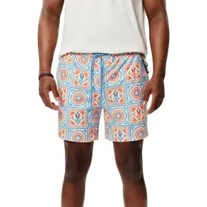 Psycho Bunny All-over Print Swim Trunks - Blue Danube