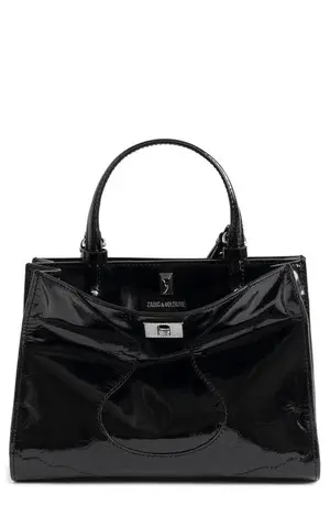 Zadig&Voltaire Patent Leather Shoulder Bag - Black