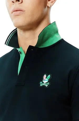 Psycho Bunny Nate Tipped Pima Cotton Piqué Polo