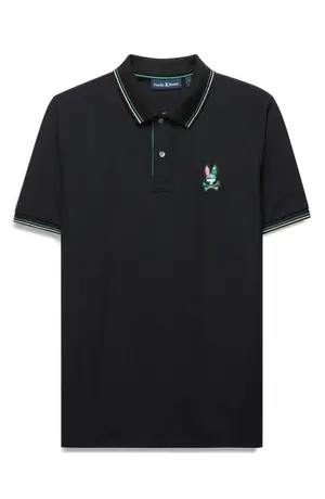 Psycho Bunny Nate Tipped Pima Cotton Piqué Polo