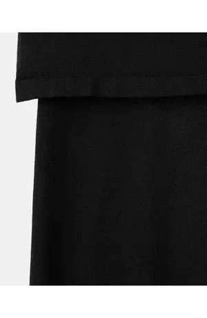 Mango Foldover Knit Wide Leg Pants