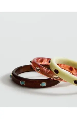 Mango Set Of 3 Assorted Resin Bracelets
