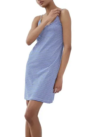 Mango Striped Cotton Slip Dress
