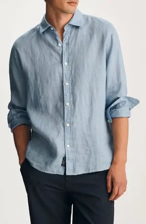 MAVI Regular Fit Linen Button-up Shirt - Allure