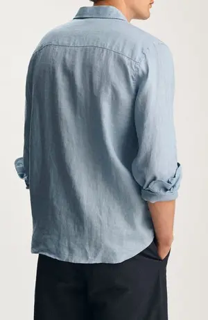 MAVI Regular Fit Linen Button-up Shirt