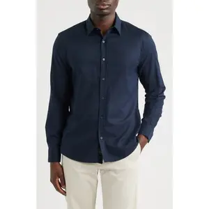 MAVI Cotton Blend Button-up Shirt - Dark Sapphire