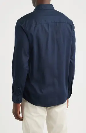 MAVI Cotton Blend Button-up Shirt - Dark Sapphire