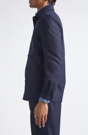 Thom Sweeney Wool Hopsack Overshirt