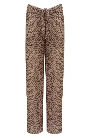 VIX PAULA HERMANNY Pareo Cover-up Pants - Brown Multi