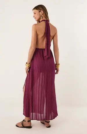 VIX PAULA HERMANNY Talita Halter Cover-up Maxi Dress