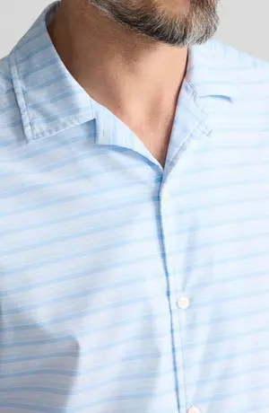 UNTUCKIT Haverman Stripe Performance Camp Shirt