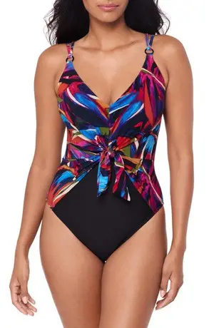 Magicsuit Mariachi Saki Tie Front One-piece Swimsuit - Multi