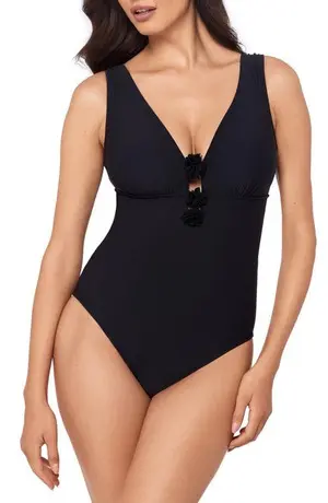 Magicsuit Wallis Plunge One-piece Swimsuit - Black