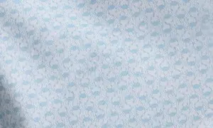 UNTUCKIT Crab Print Short Sleeve Performance Button-up Shirt - Blue
