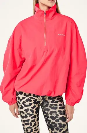 P.E Nation Engage Half Zip Windbreaker - Diva Pink