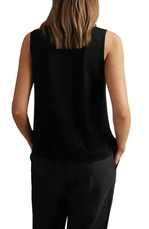 REISS Mira Sleeveless Wool & Cashmere Top