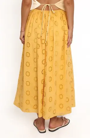 PETAL & PUP Dillon Cotton Eyelet Maxi Skirt