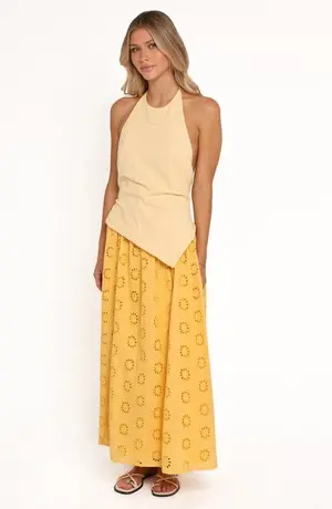 PETAL & PUP Dillon Cotton Eyelet Maxi Skirt