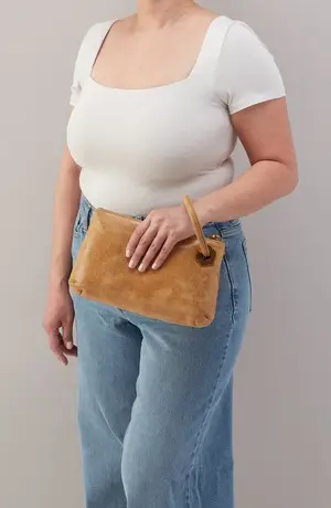 Hobo Daisy Daze Leather Wristlet