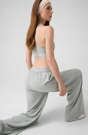 Guess Selene Wide Leg Sweatpants With Logo Waistband