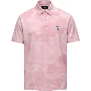 EASTSIDE GOLF Snap Placket Performance Golf Polo - Icy Pink
