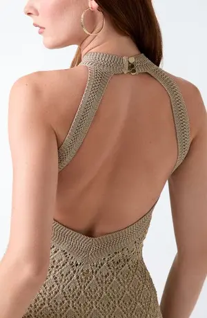 Guess Serina Metallic Pointelle Top
