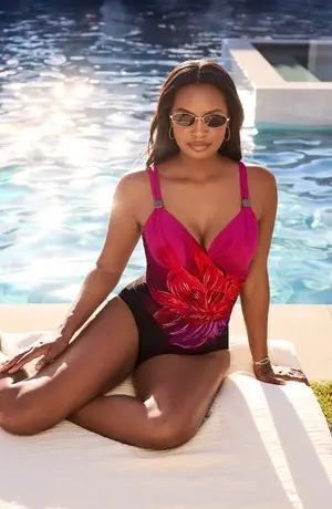 Miraclesuit Petali Rosa Siren Print One-piece Swimsuit