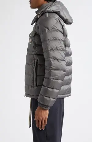 Moncler Verith Hooded Down Jacket - Pewter