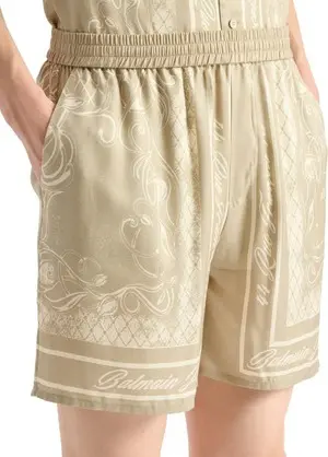 Balmain Printed Foulard Pyjama Shorts