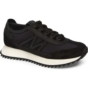 Moncler Pacey Low Top Sneakers With Lug Sole - Black