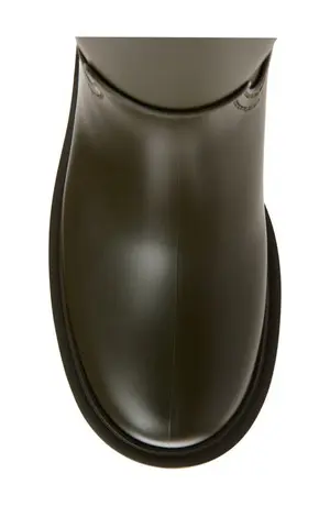 Moncler Knee-high Waterproof Rain Boots With Lug Sole - Winter Moss