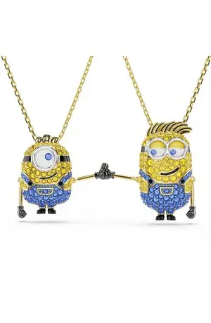SWAROVSKI Set Of 2 Minion Best Friend Necklaces