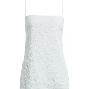 REFORMATION Ines Floral Top - Sky Blue Jacquard