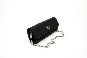 MICHELLE WILHITE Loulou Clutch With Embellished Knot Hardware - Black