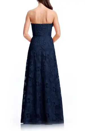 Dress The Population Pierson Floral Lace Strapless Gown