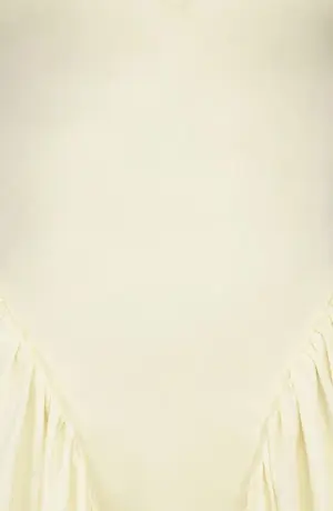 House Of Cb Marilyn Halterneck Cotton Blend Midi Dress - Lemon