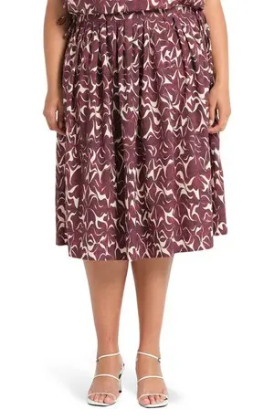 ESTELLE Brinley Print Skirt - Orchid