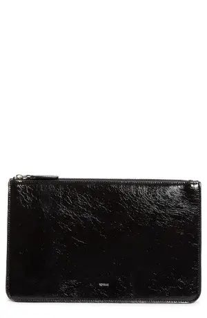 TOTEME Threefold Naplak Leather Clutch - Black