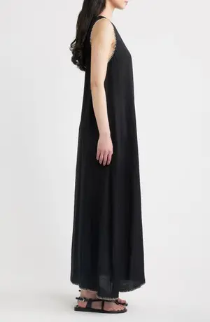 A.REN Clio Sleeveless Maxi Dress With Contrast Stitching