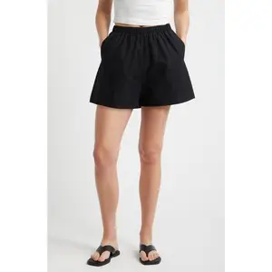 A.REN Evadne Cotton Shorts - Black