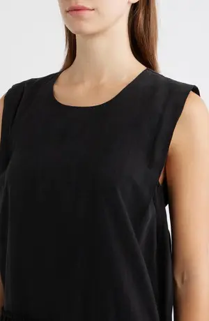 A.REN Aisling Maxi Dress With Asymmetric Shirring And Tie Detail - Black