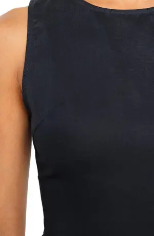 PETAL & PUP Sleeveless Jewel Neck Wide Leg Jumpsuit