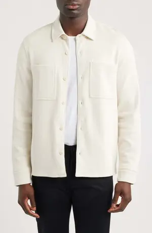 Vince French Rib Shirt Jacket - Blanco