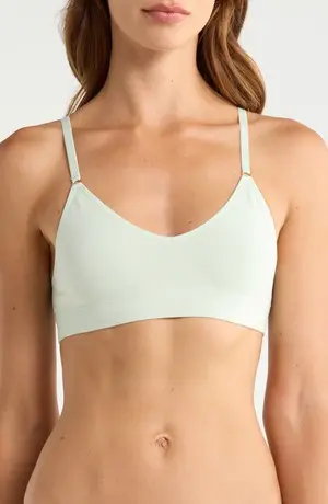 ETAM Amande Optimal Comfort Cotton Blend Bralette - Anise