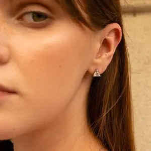 SPERO LONDON Triangle Sterling Stud Earring - Silver